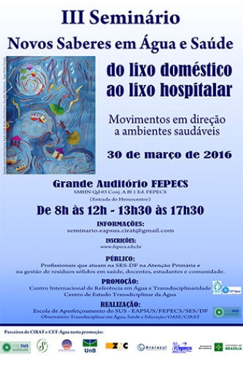 Fepecs recebe o III Seminário Novos Saberes em Água e Saúde ...